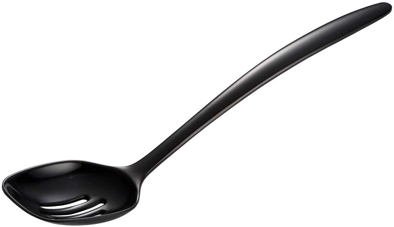 Gourmac Hutzler 12 Inch Melamine Slotted Spoon, Black - Walmart.com