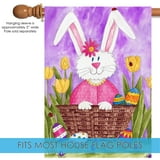 Toland Home Garden Long Eared Bunny Eggs Easter Flag Double Sided 28x40 ...