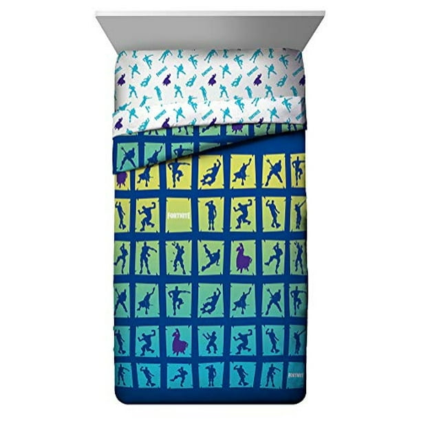 Fortnite Boogie Bomb 5 piezas Twin Bed Set - Incluye edredón reversible ...
