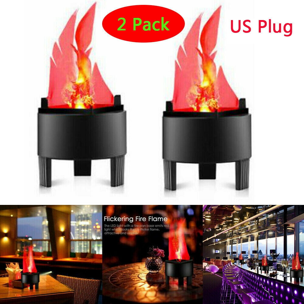 2Pcs 3D Fake Fire Light Artificial LED Silk Flame Stage Effect Light ...