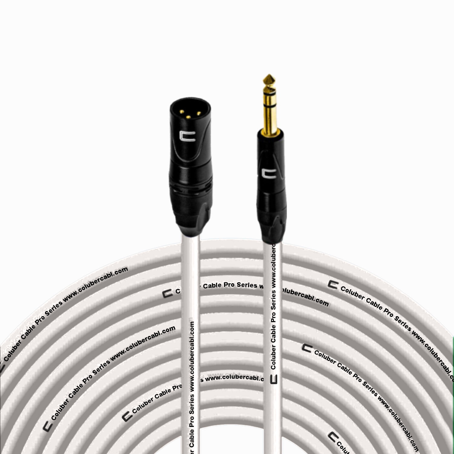 Coluber Cable Balanced 3-Pin XLR to TRS 1/4" Stereo/Mic Cable - 100ft ...