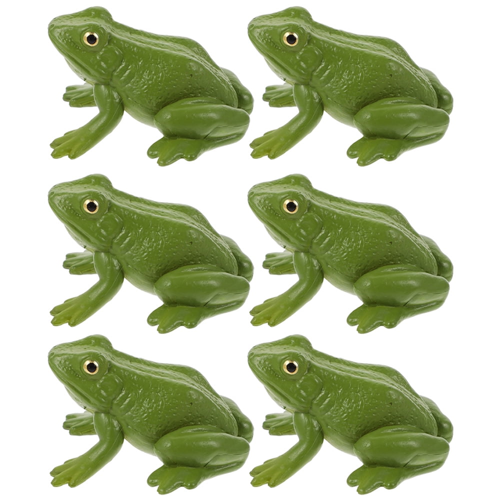 6pcs Miniature Frog Figurine Plastic Frog Statue Frog Models Children ...