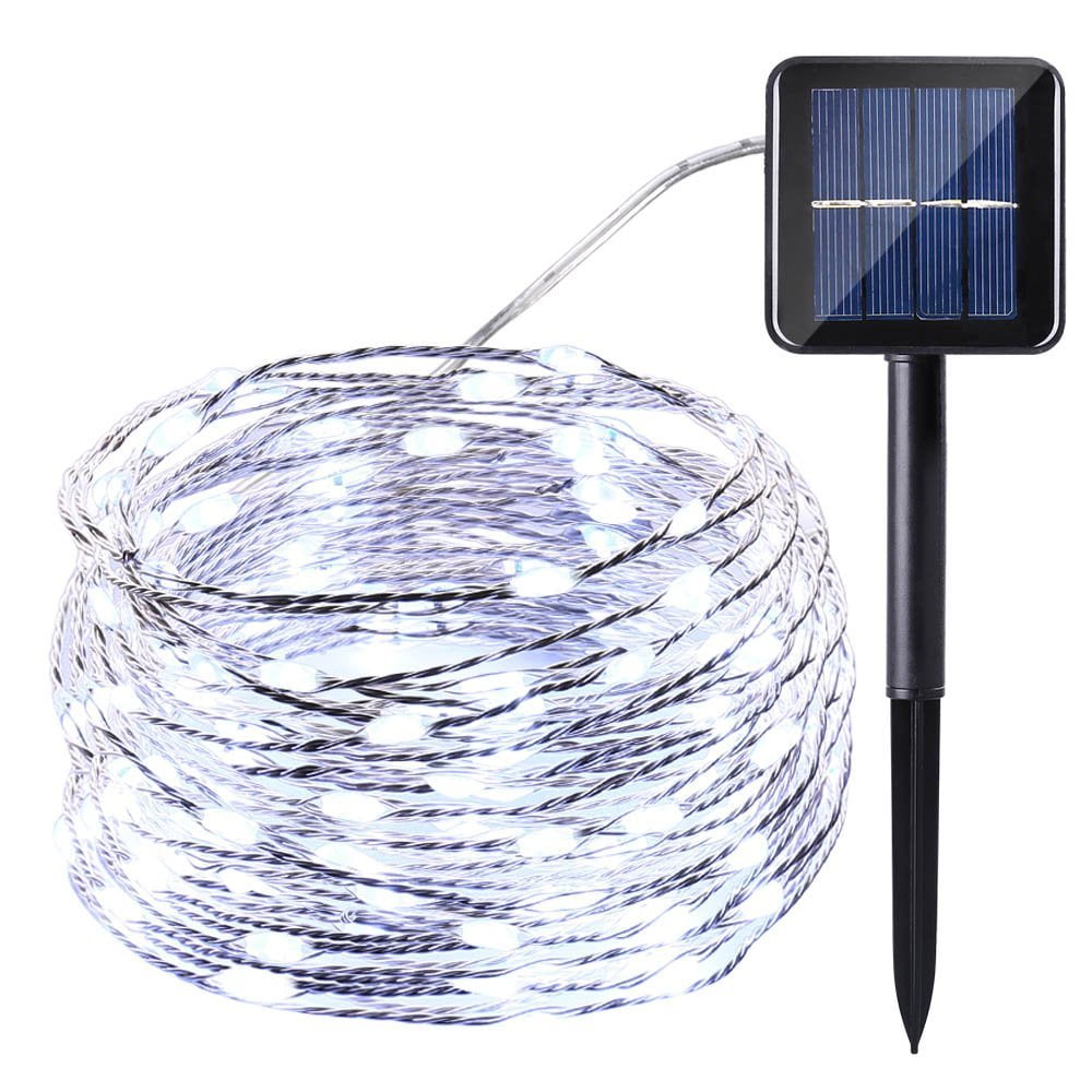 Qedertek Christmas Rope lights LED string lights 100 LED Solar String ...