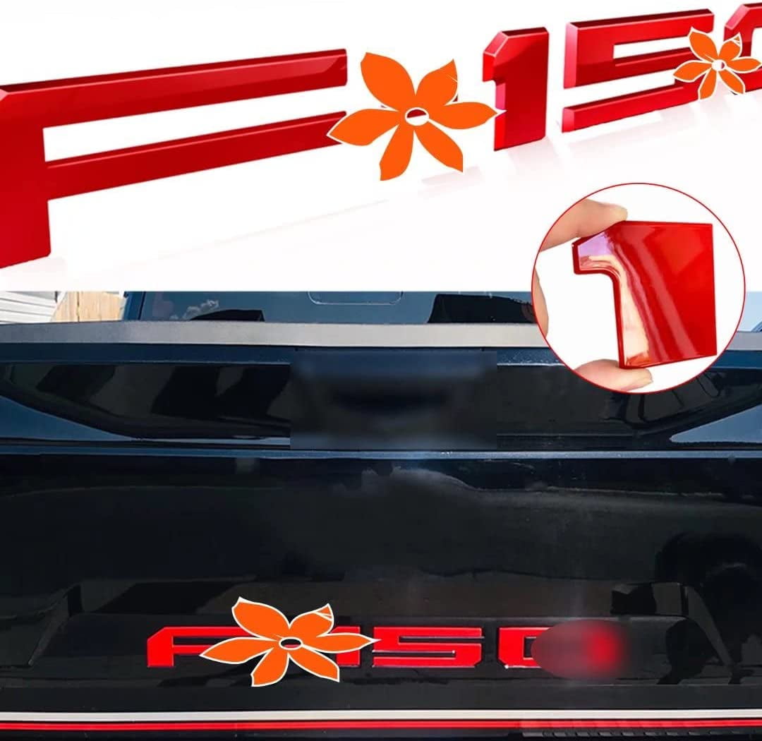 Tailgate Insert Letters Rear Emblems, Plastic Inserts 3D Raised Backing ...