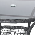 Kala Outdoor Wicker Bistro Table, Grey - Walmart.com