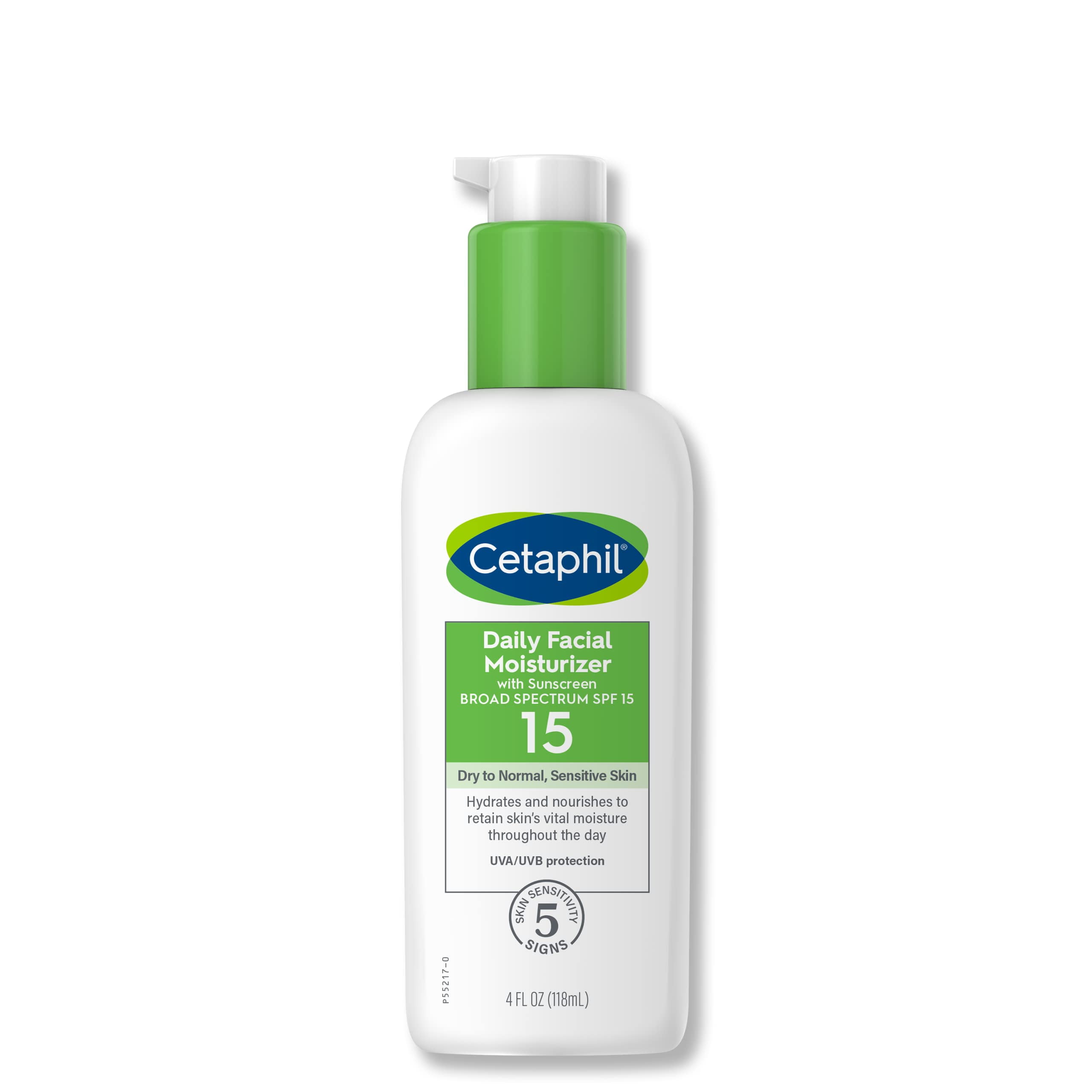 Crema hidratante facial diaria Cetaphil SPF 15, 120 ml, sin fragancia ...