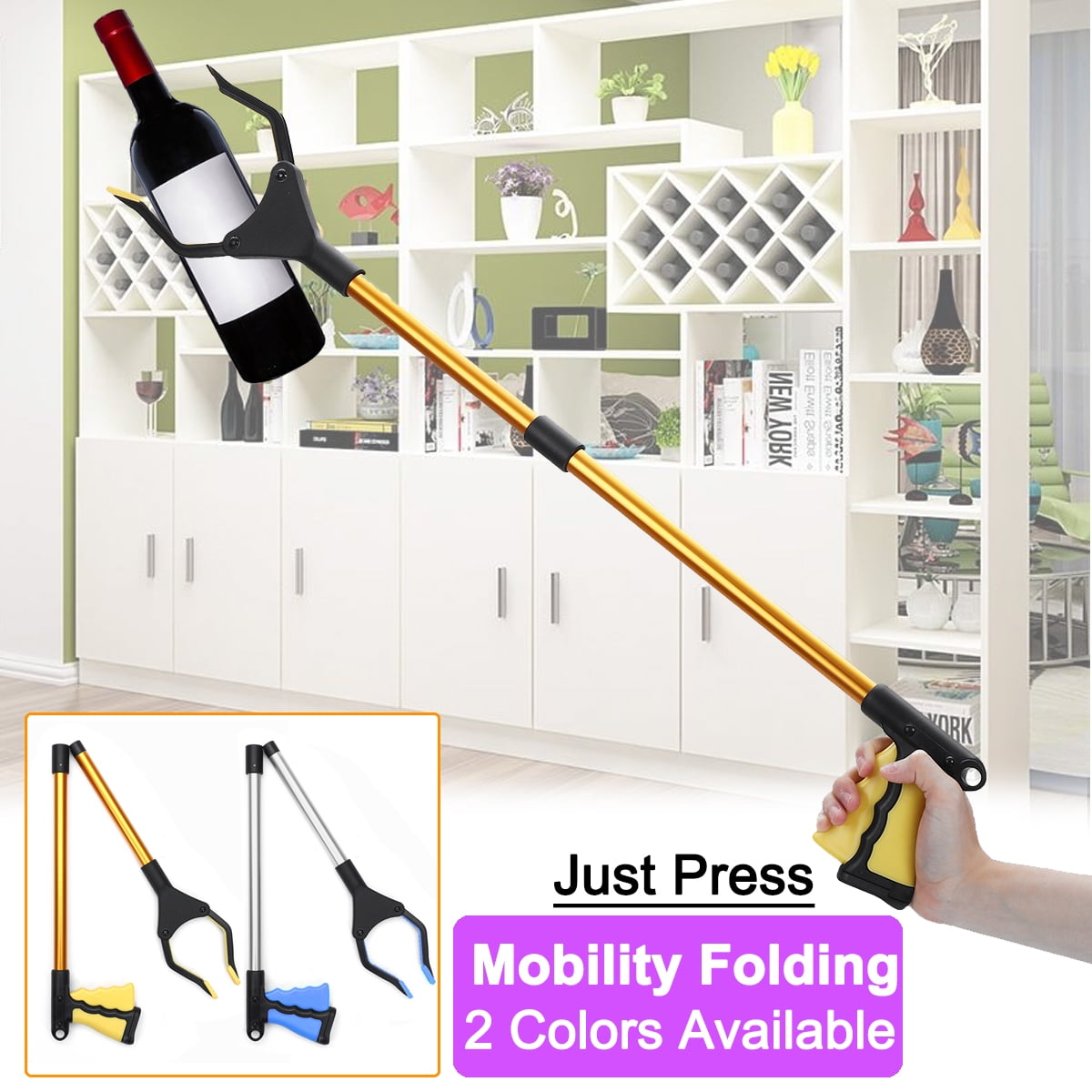 Stoneway 31 inch Ergonomic Folding Reacher Grabber Tool for Elderly ...