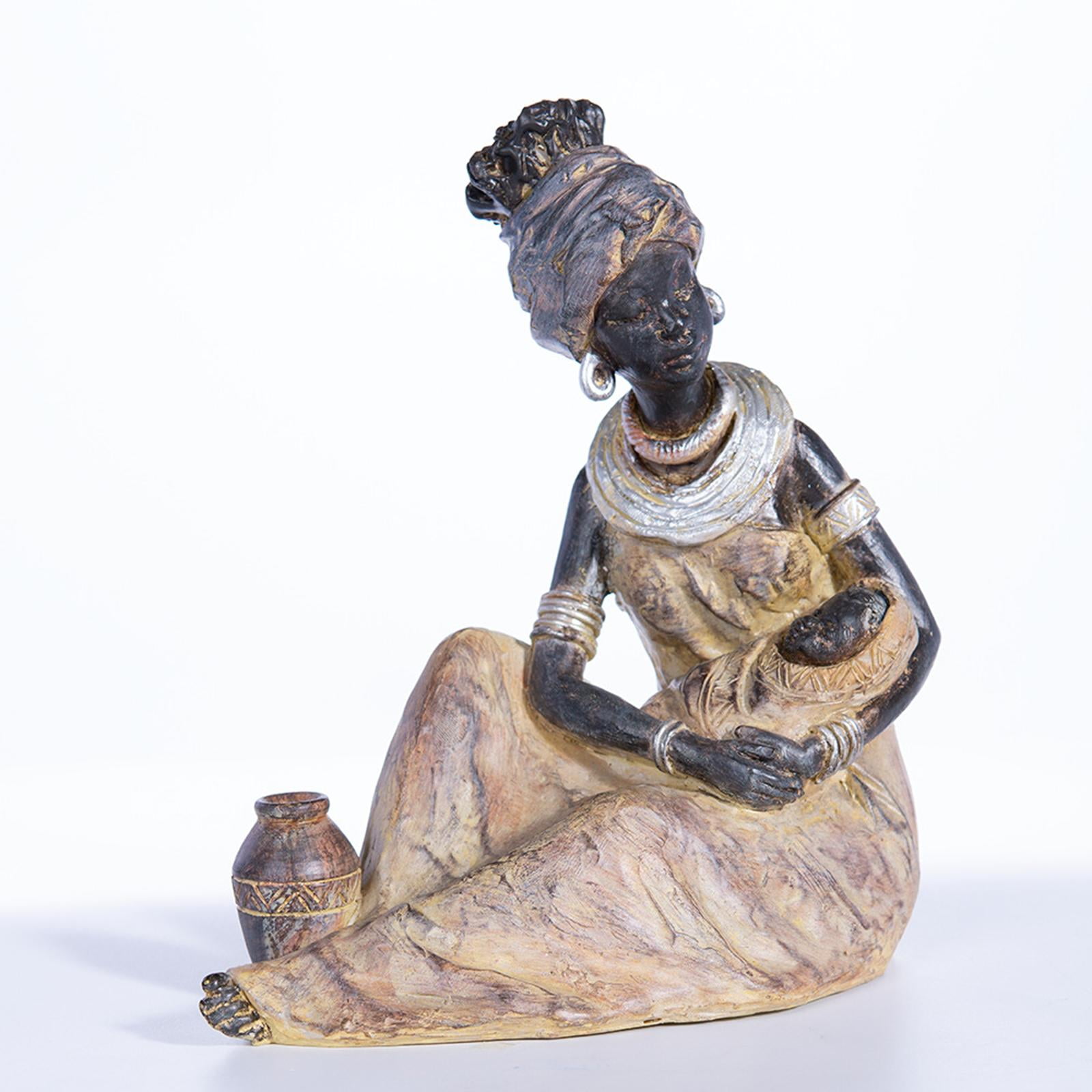 Exotic Style Tribal Lady Figurine African Women Figure Sculpture ...