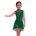 Aiihoo Kids Girls Figure Skating Dress Shiny Rhinestone Mesh Dance ...