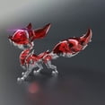 3D DIY Mechanical Fox Metal Model Kit with Magnetic LED Lights ...