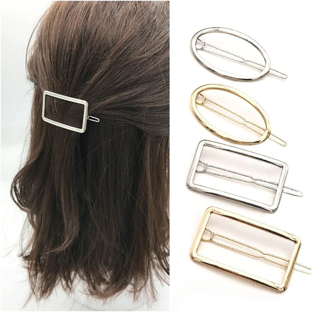 Click here for Generic 4pcs Geometric Bobby Pin Oval Rectangle Ha... prices