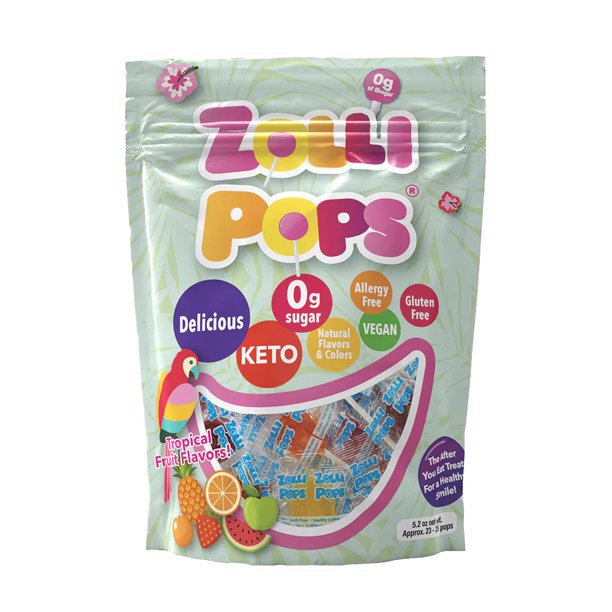 Zolli Candy Zollipops Tropical Assorted Flavors - Family Bliss (5.2 oz ...