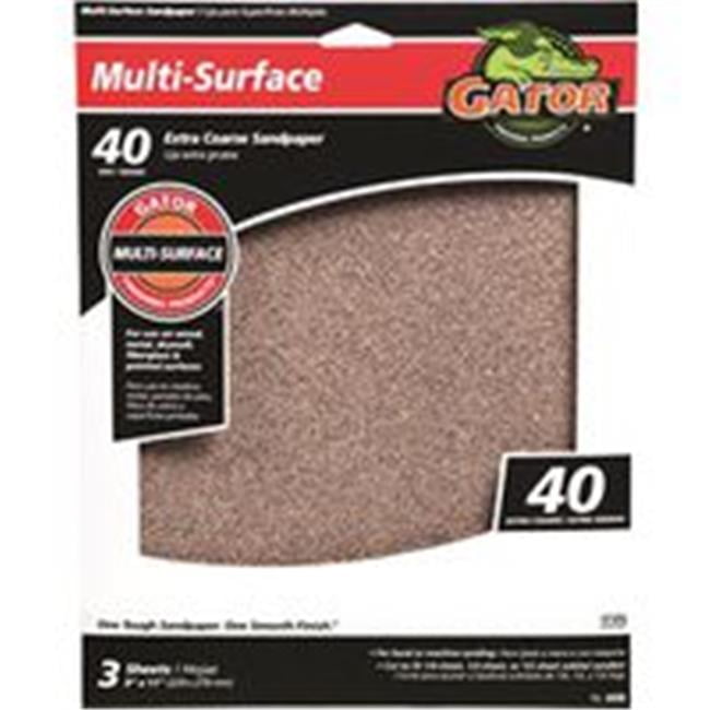 Gator Gator Multi-Surface Sanding Sheet, 11 x 9 in., 40 Grit - Walmart.com