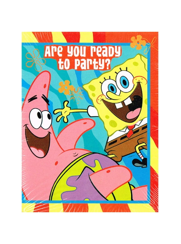 Spongebob Gift Wrap & Greeting Cards in SpongeBob Party Supplies ...