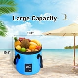 Portable 5 Gallon Collapsible Ice Bucket with Handles for Wine, Beer ...
