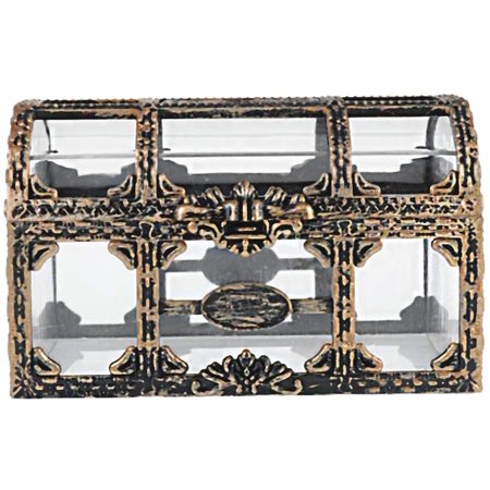 HTCM Pirate Treasure Box Plastic Clear Treasure Box Mini Treasure Chest ...