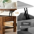 VECELO 39" Wood Lift Top Coffee Table, Rising Center Table with Hidden ...
