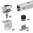 Sliding Exterior Door Hardware kit - 2x61-inch Galvanized Steel Tracks ...