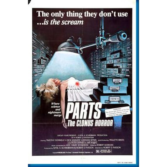 Parts The Clonus Horror Movie Poster Art Poster 24x36 Unframed, Age ...