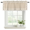 Beige 2 Panels Kitchen Valance, Geometric Morocco Printed Border Modern ...