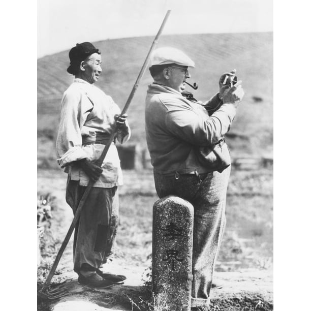 Director Karl Freund Testing The Light Conditions On The Set Of The ...