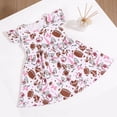 xfsWaSs Girls Casual Dresses Ruffle Sleeve Baseball Print Dress Summer ...