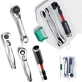 1/4Inch Drive Ratchet Wrench& Bit Holder Set Ratchet Handle Wrench ...