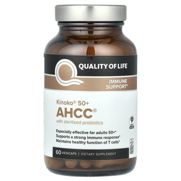 Quality of Life Kinoko Platinum AHCC, Immune Support, 60 Vegetarian ...