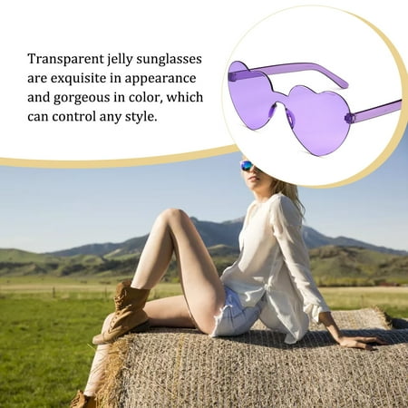 Transparent Jelly Color Anti-sunburn Cute Eyewear Day Accessories with ...