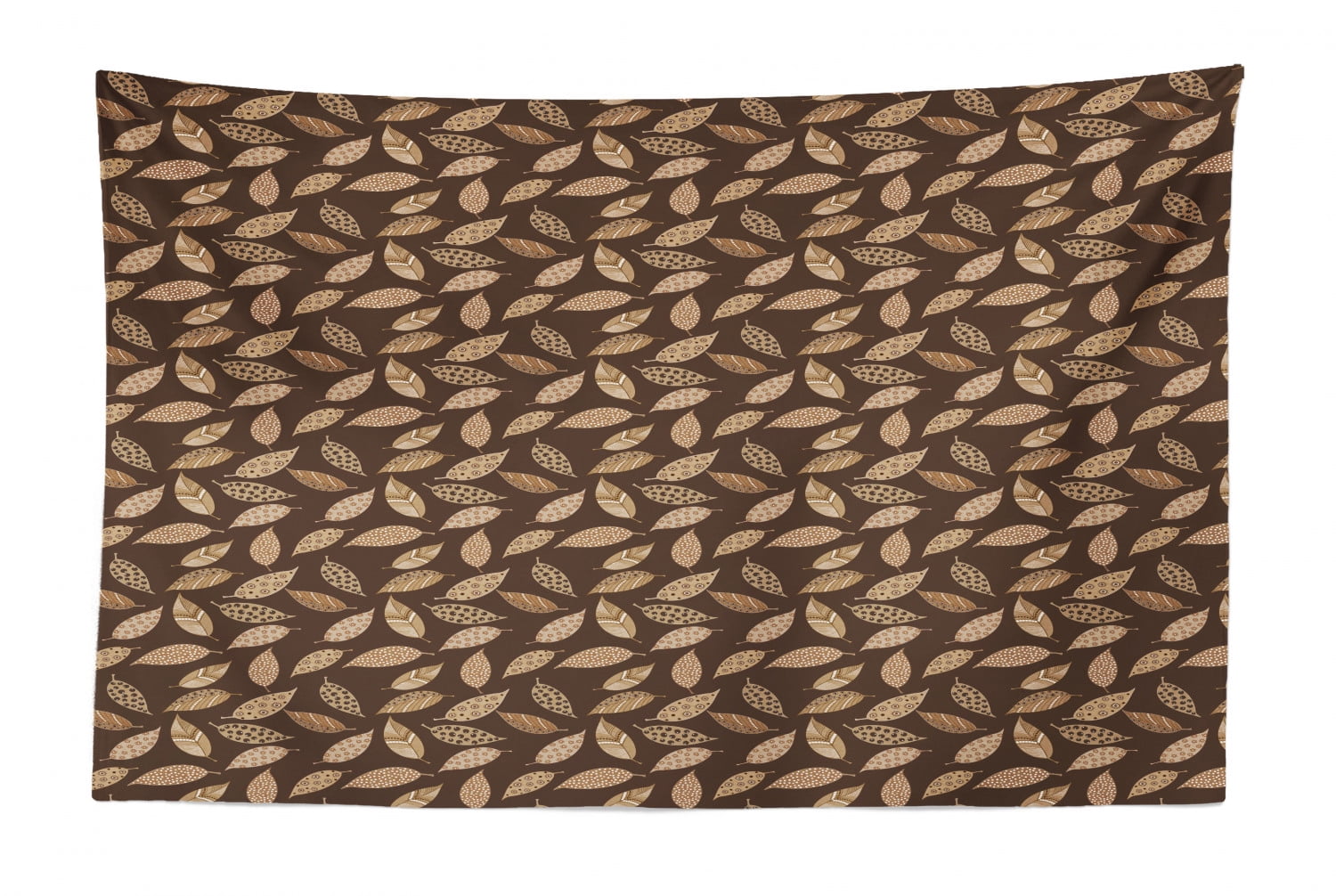 Botany Tapestry, Watercolor Nature Pattern with Leafy Branch in Aqua ...