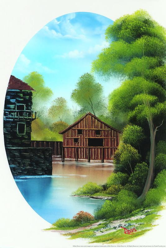 Bob Ross Country Time Art Print Painting Bob Ross Poster Bob Ross ...