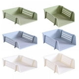 Stackable Trays Sturdy PP Storage Rack for Office Bathroom - Walmart.com