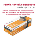 "Dealmed Sterile Non-Stick Oval Fabric Adhesive Bandages for Skin, 7/8 ...