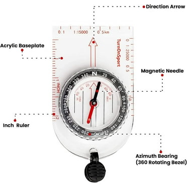 INMAKER Boy Scout Compass with Emergency Whistle, Luminous, Safety ...