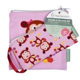 Snackie & Munchie Set, Reusable sandwich and snack bag, Monkey ...