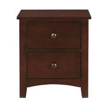 Maderne Traditional Wood 3-Drawer Nightstand, Antique Walnut Finish ...