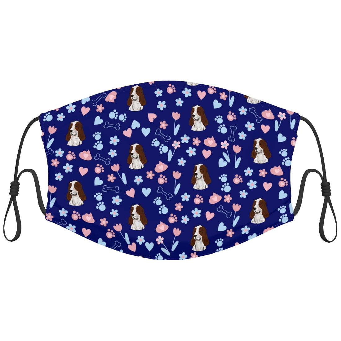 Cute English Springer Spaniel Dog Graphic Printed Cloth Face Masks ...