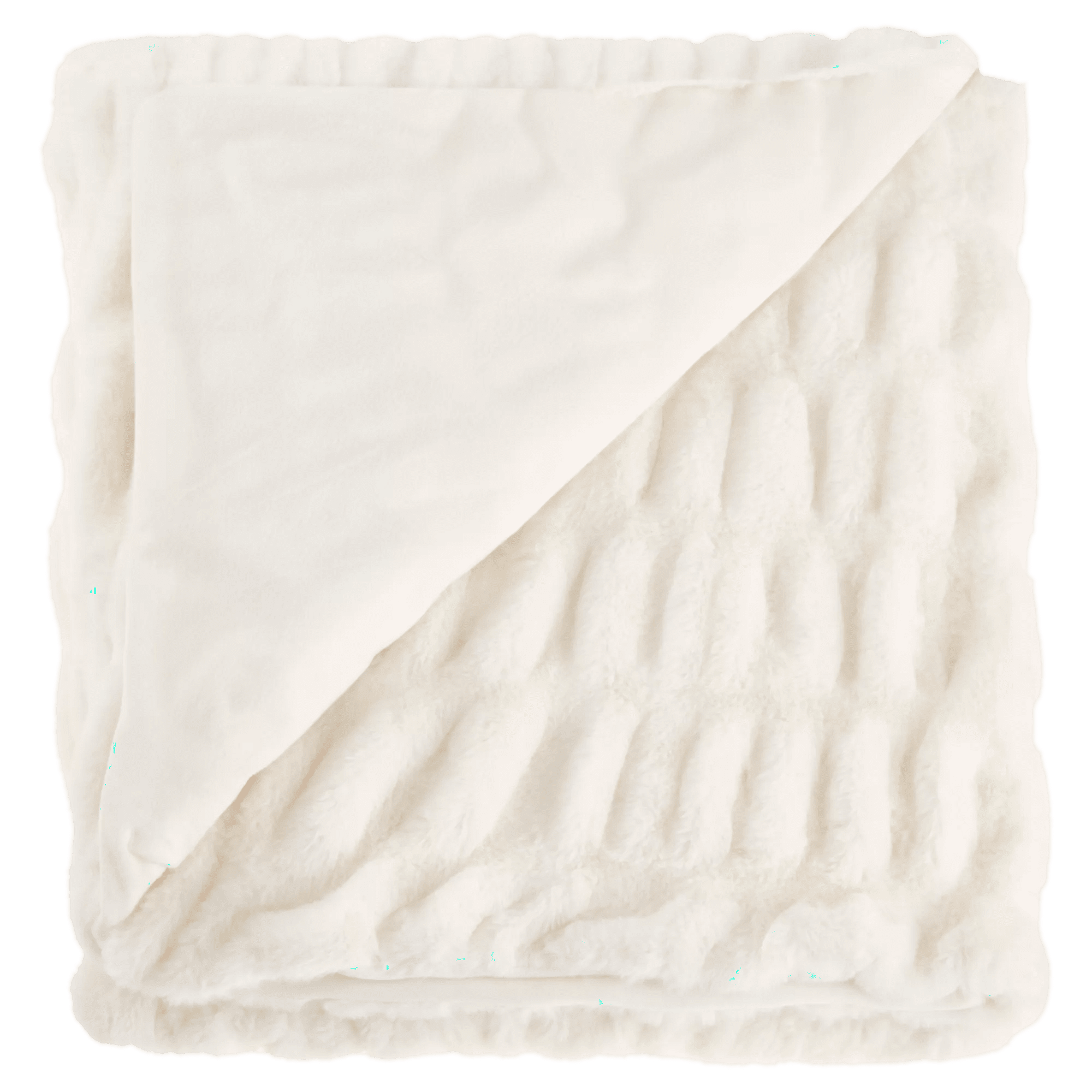 Click here for Bouclair Off White Rushed Plush Throw 60 X 50 In (... prices