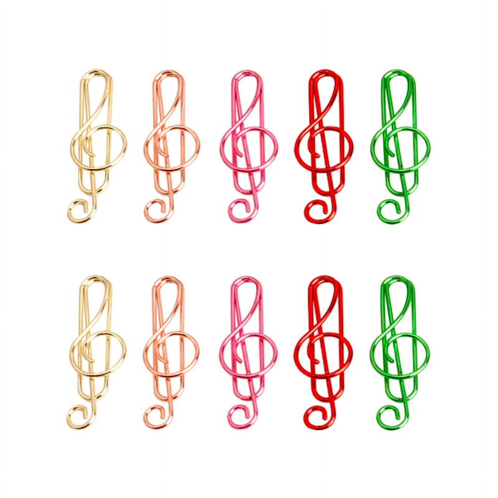 50 clips de papel de metal con forma de notas musicales creativas ...