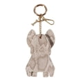 Daisy Rose Dog Keychain with Clasp and Key FOB Ring - PU Vegan Leather ...