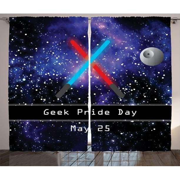Galaxy Curtains 2 Panels Set T For Geek Pride Day May 25 Two