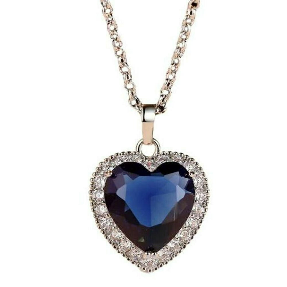 Mainstreet Classics - Titanic Movie Blue Crystal Metal Pendant Necklace ...