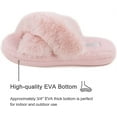 ULTRAIDEAS Women's Cross Band Fuzzy Fluffy House Shoes, Open Toe Slide Bedroom Slippers ...