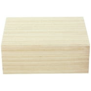 On the Surface Wood Rectangle Recipe Box with Recipe Cards, Paint Your ...