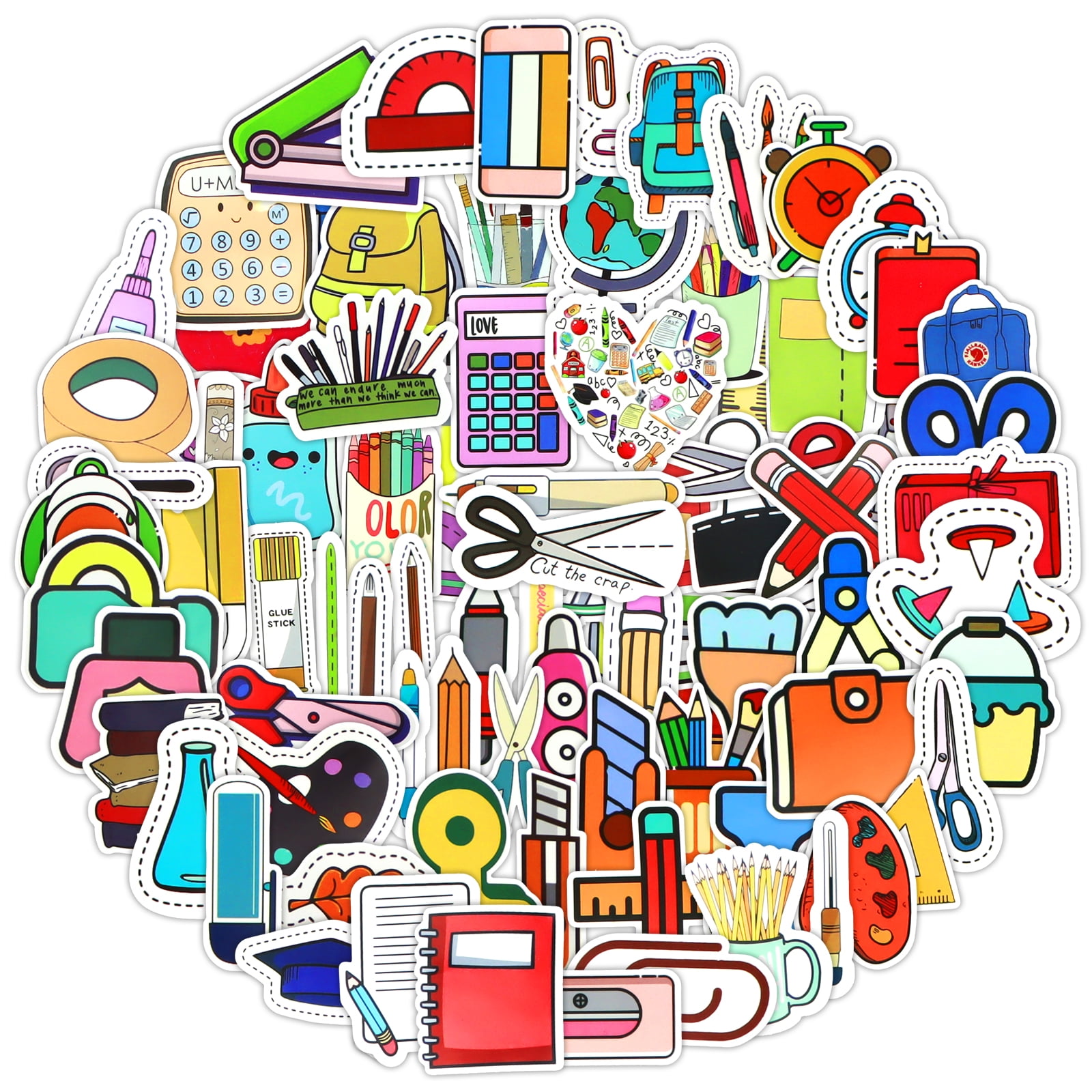 WhatSign Back to School Stickers,100PCS School Scrapbook Stickers for ...