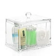 Acrylic Concise Cotton Swab Organizer,Cleaning Pad Holder and Swab ...