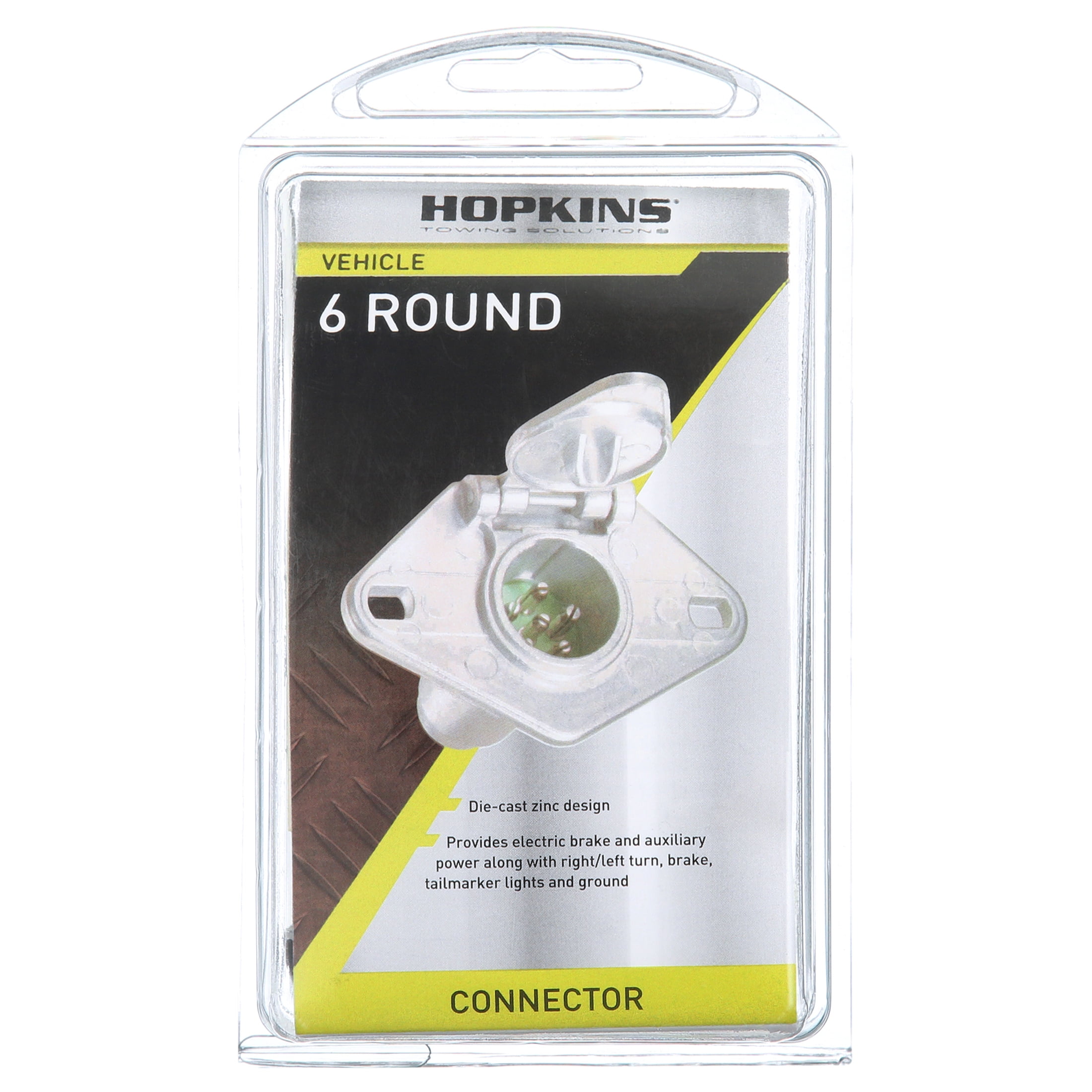 Hopkins Towing Solutions 6 Round Vehicle Side Metal Connector, 48435 ...