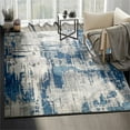 Abani Vista 4'W x 6'D VST130A Modern Blue Area Rug - Walmart.com