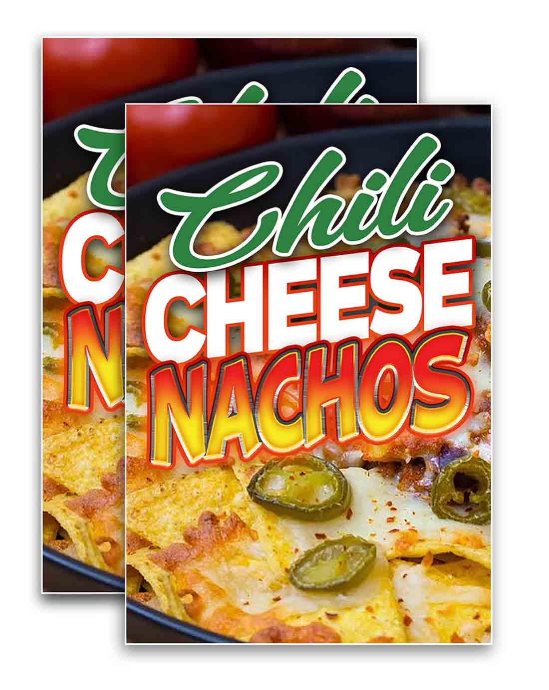 Chili Cheese Nachos (24" X 36") Vinyl Decal Only (Pack of 2) |Sign ...
