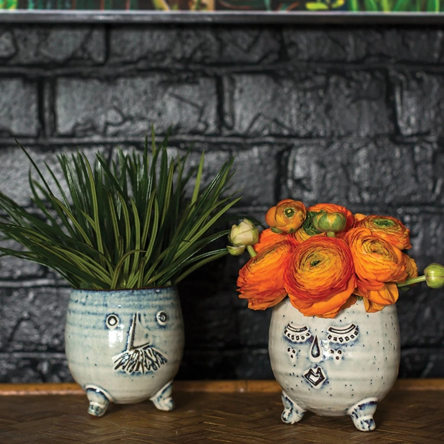 Garden Planters - Mr. & Mrs. Clay Pots Garden Planters - Walmart.com